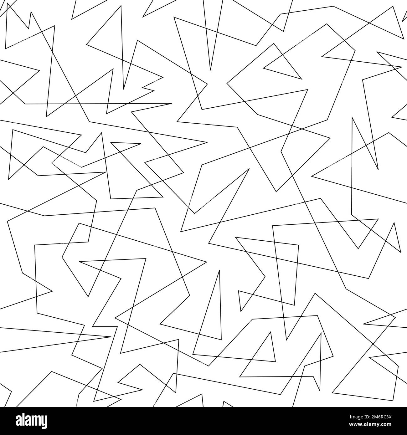 Black and white geometric pattern. Seamless angular sharp line vector ...