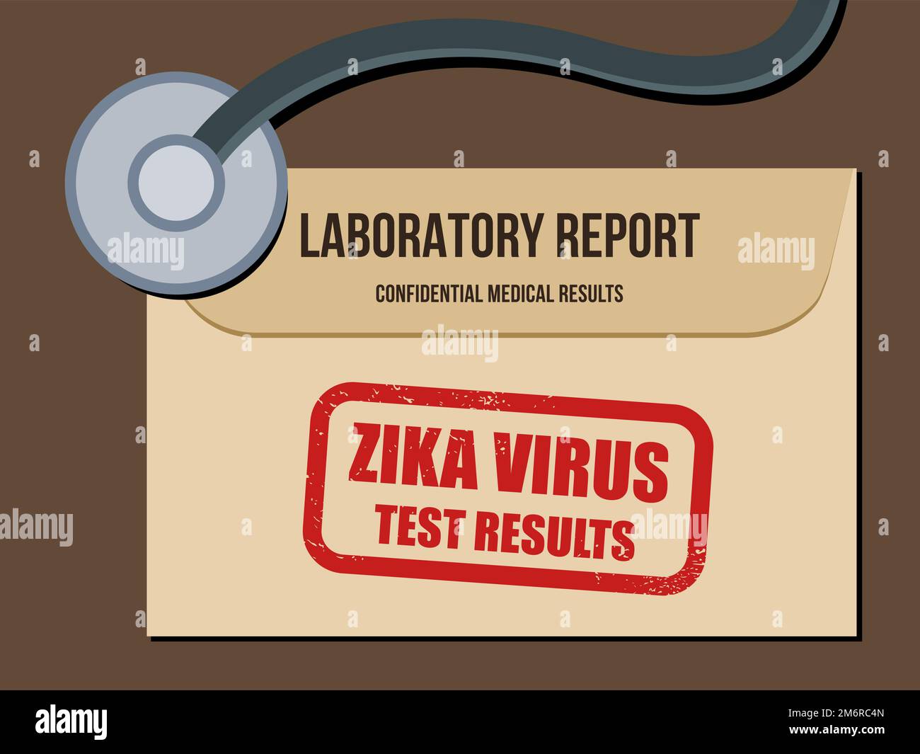 Zika virus laboratory test results. Health concept. Medical laboratory ...