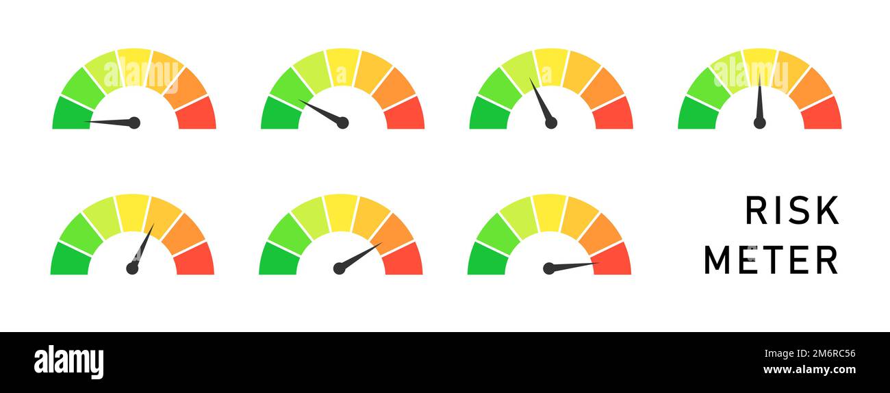 Risk meter illustration. Risk gauge vector concept set Stock Vector ... Risk meter illustration. Risk gauge vector concept set Stock Vector ...