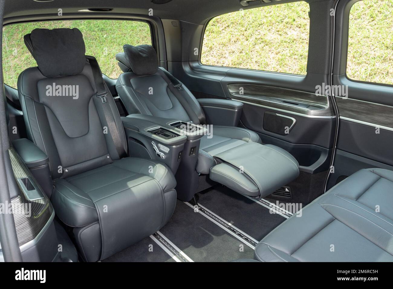 Hong Kong, China Sept 2 , 2022 : Mercedes-Benz EQV MPV 2022 Interior Sept 2 2022 in Hong Kong ...
