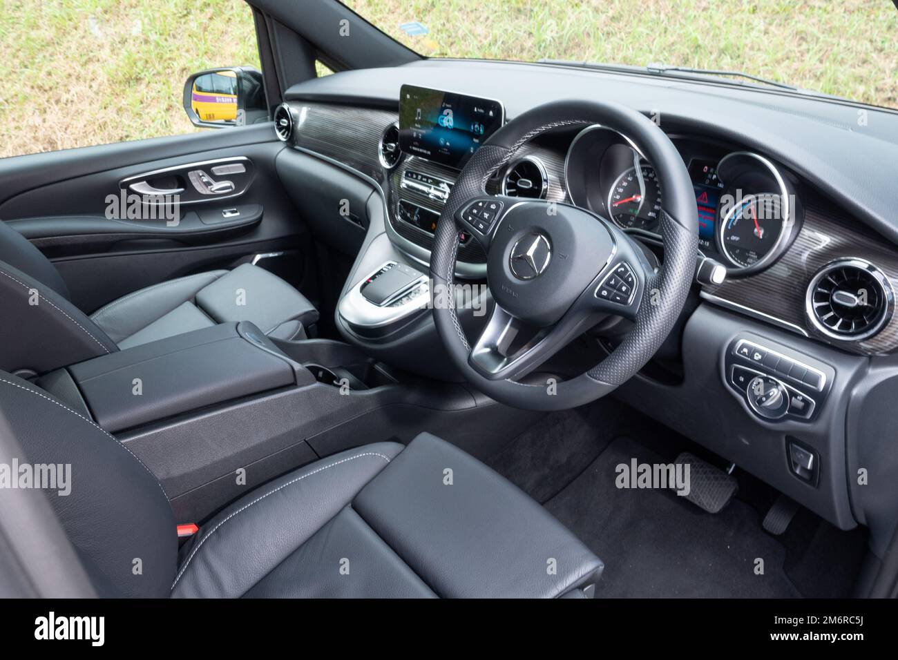 Hong Kong, China Sept 2 , 2022 : Mercedes-Benz EQV MPV 2022 Interior ...