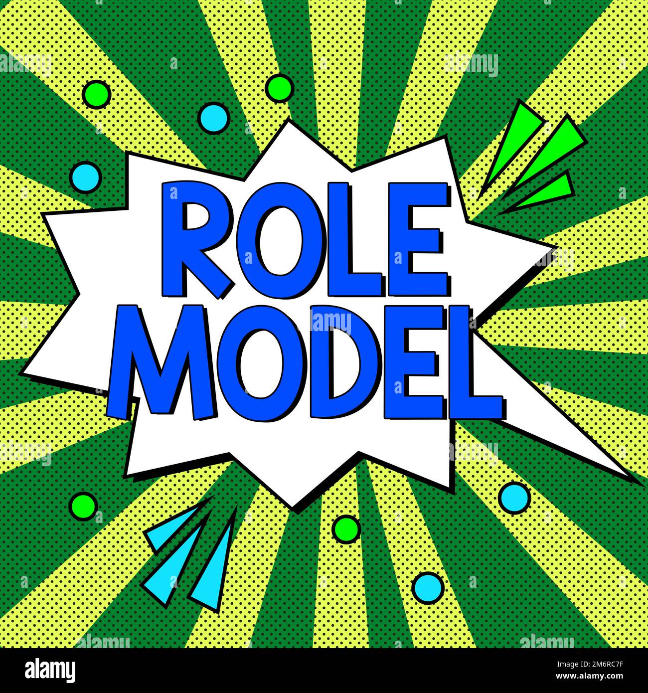 Conceptual display Role Model. Concept meaning a person looked to by ...