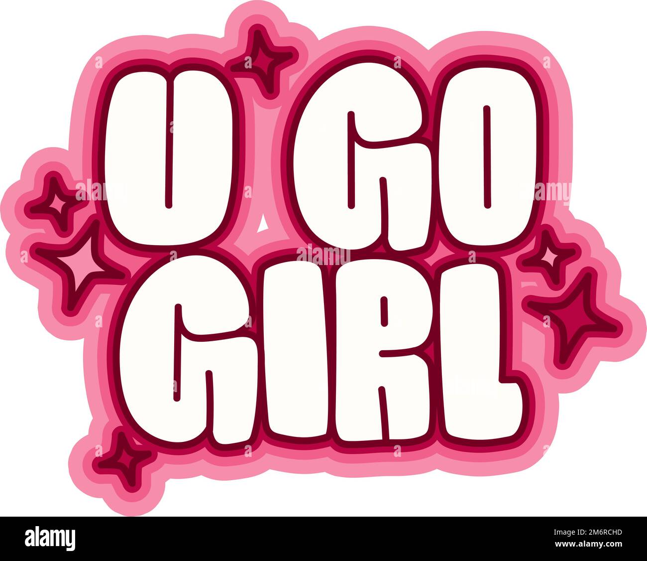 Go girl phrase Stock Vector Images - Alamy