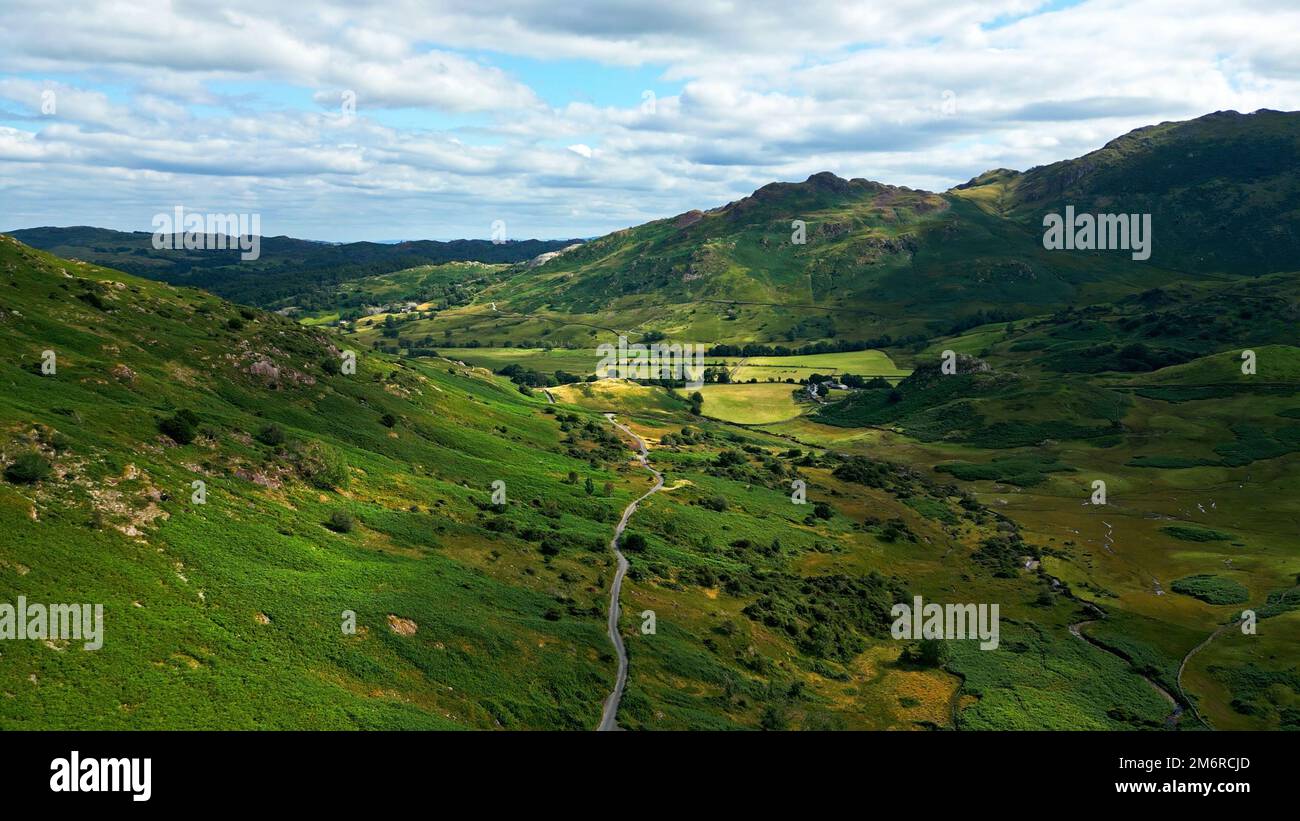 Amazing landscape of the Lake District National Park - Wrynose pass ...