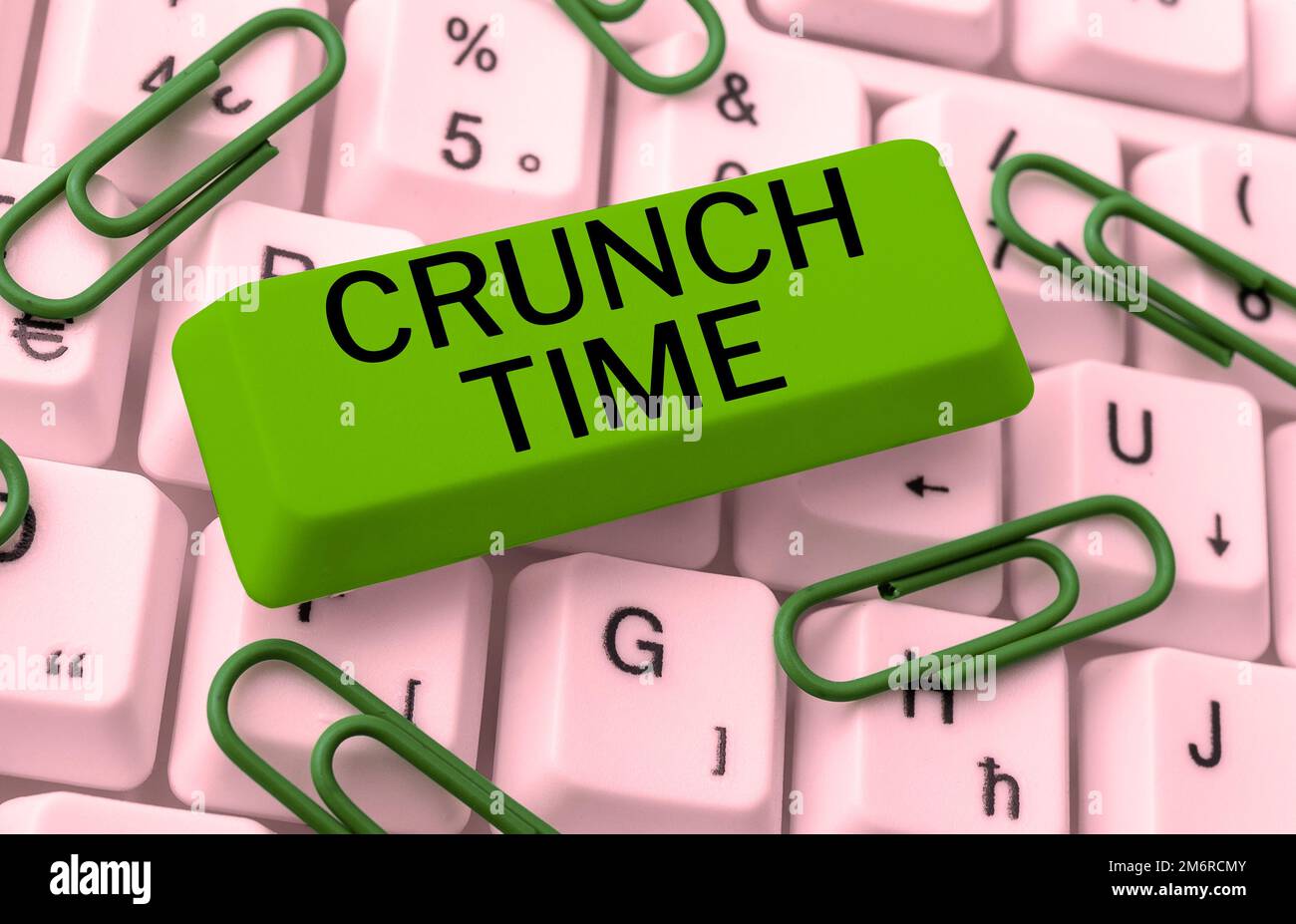 Conceptual display Crunch Time. Business overview period when pressure ...