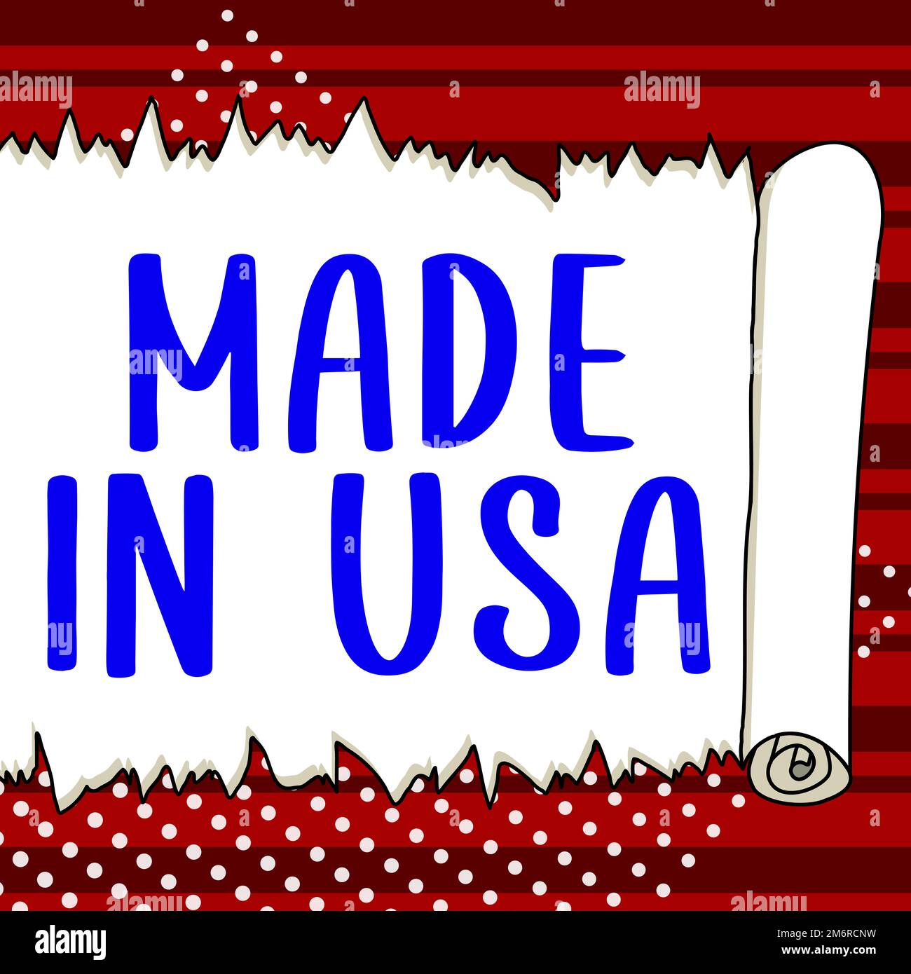 Text showing inspiration Made In Usa. Word for American brand United ...
