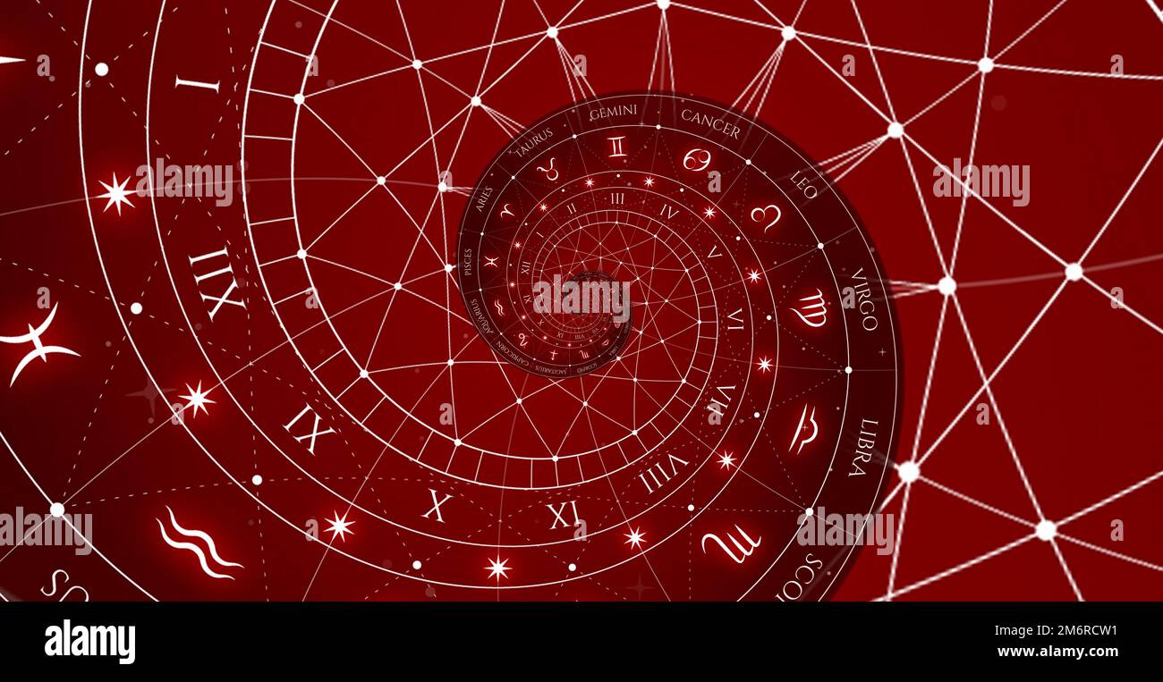 Astrological background with zodiac signs and symbol Stock Photo - Alamy