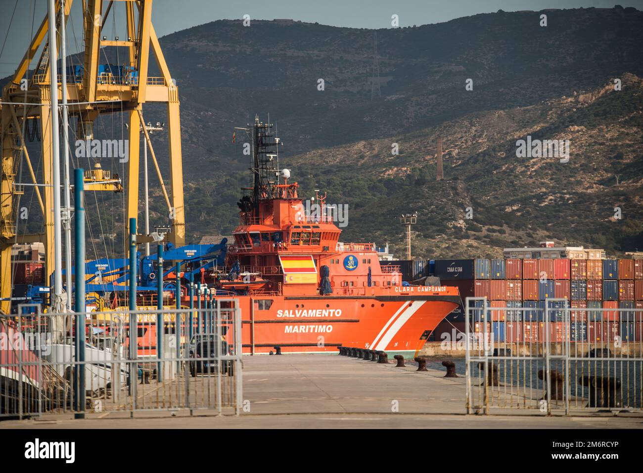Cargo Port, Cartagena, Murcia, Espana Stock Photo - Alamy