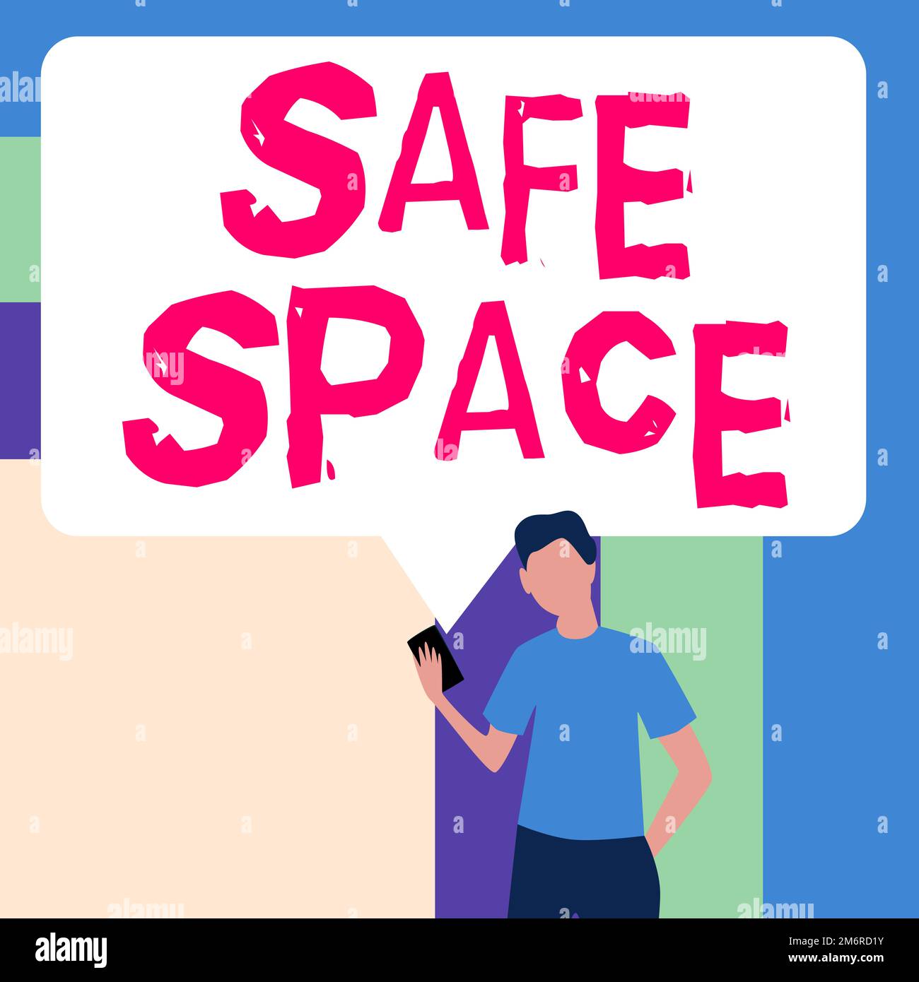 Sign displaying Safe Space. Business concept a place or room in which ...