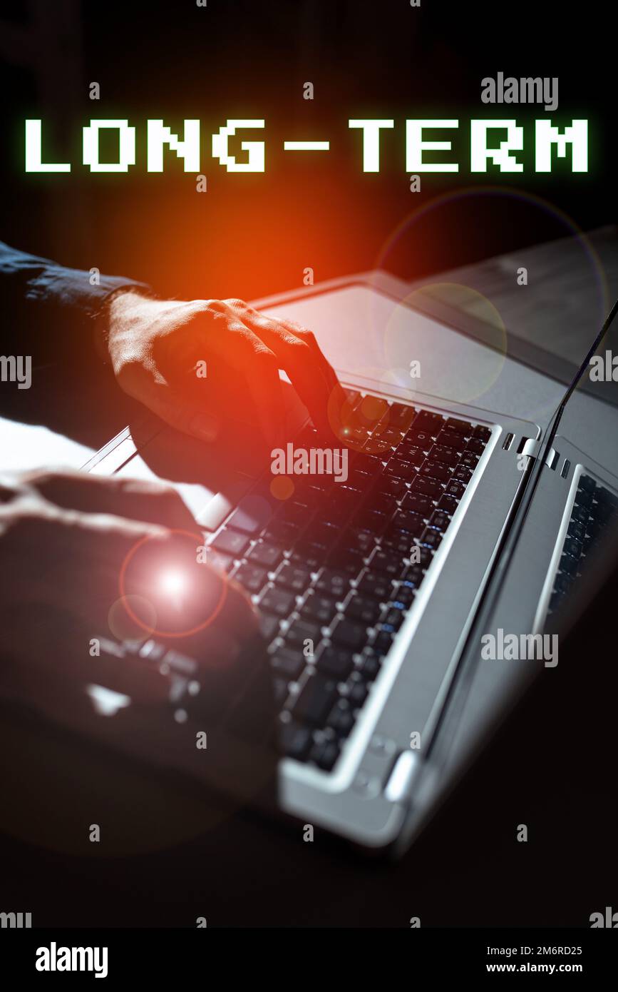 Conceptual caption Long Term. Concept meaning occurring over or ...