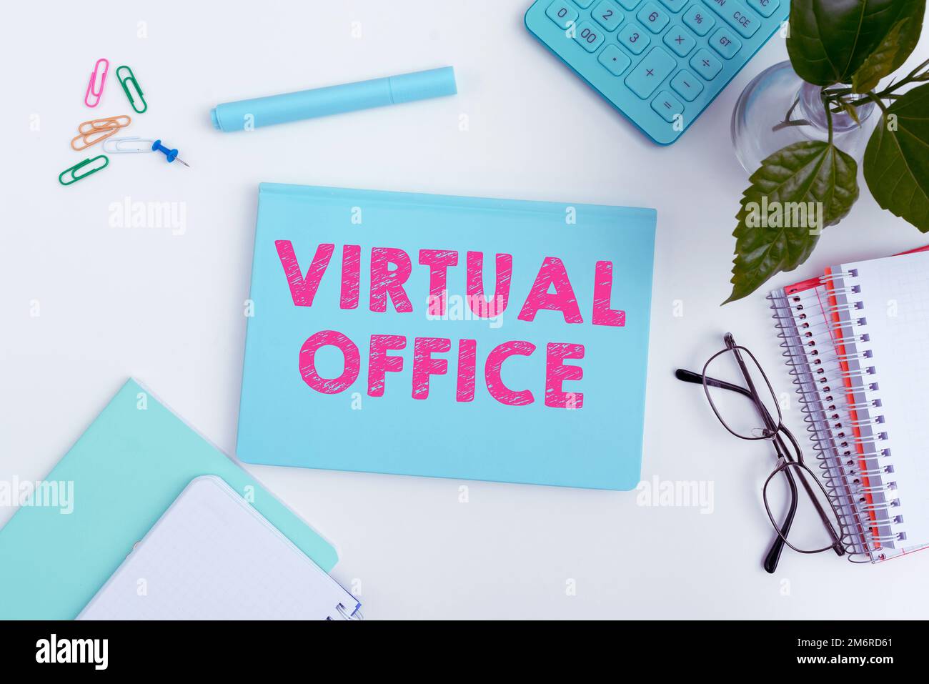 Inspiration showing sign Virtual Office. Word Written on Mobile work ...