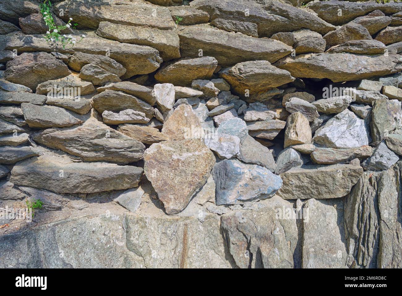 The texture of the masonry wall of natural stone. Detail of a stone ...