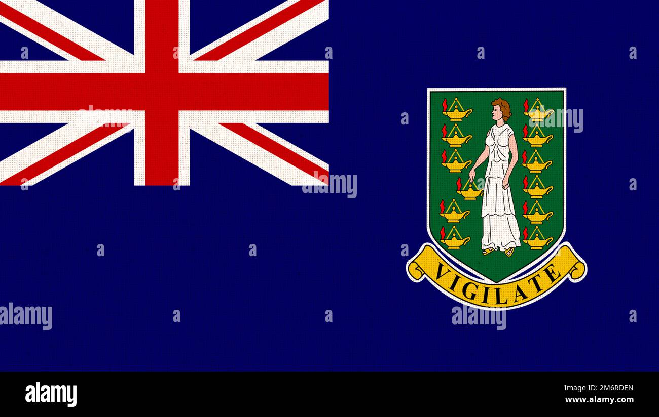 Flag of British Virgin Islands. British Virgin Islands state symbol ...