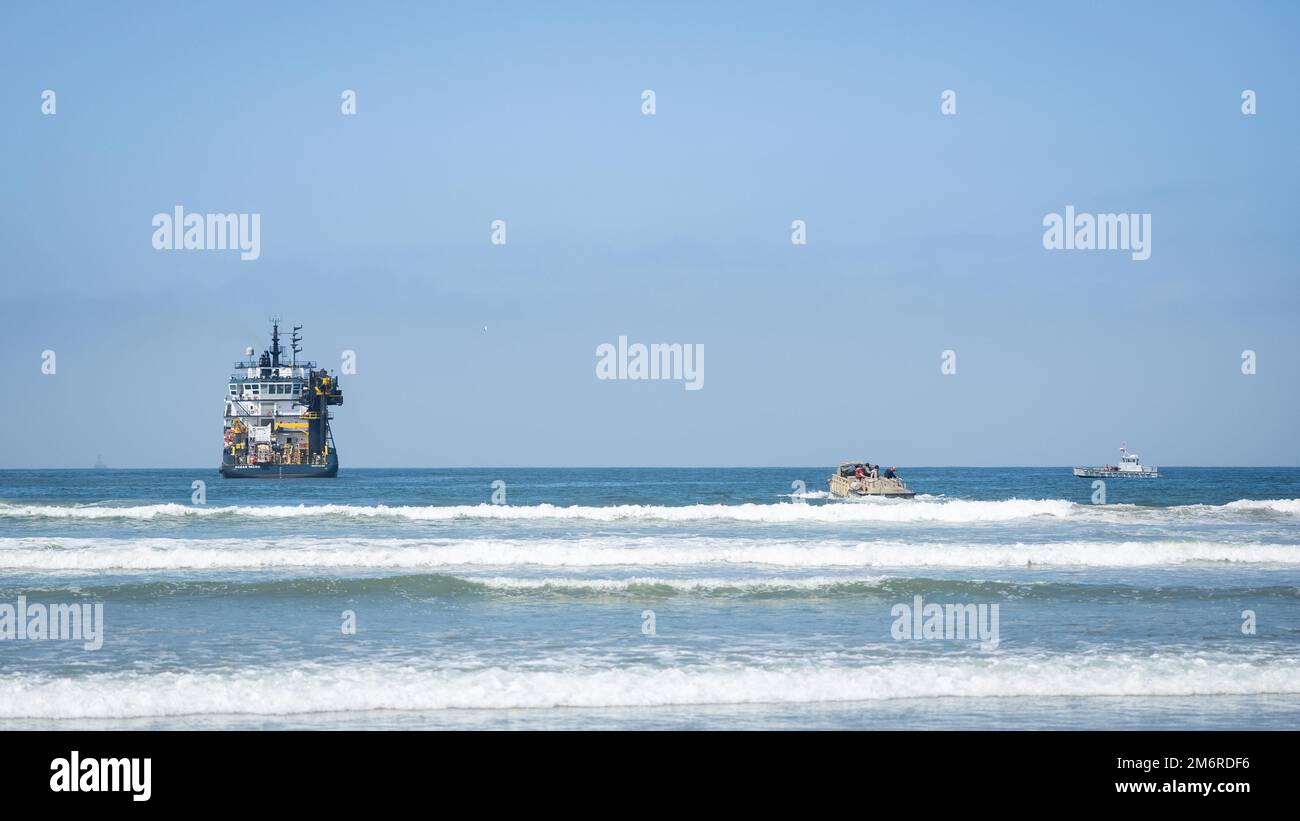 A Lighter Amphibious Resupply Cargo (LARC) vehicle makes its way to ...