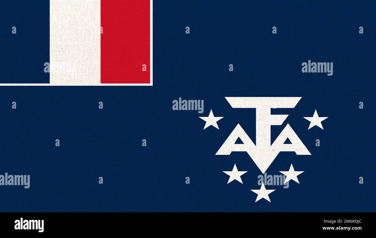 Flag of France Antarctique. flag of French colony near Antarctica on ...
