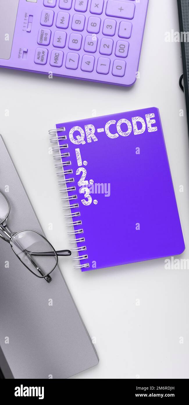 Writing displaying text Qr Code. Business showcase the trademark for a ...