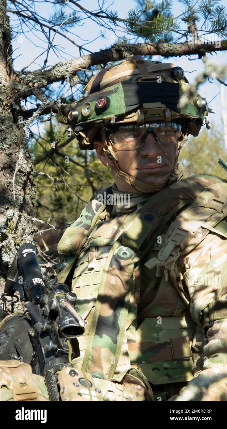 U.S. Army Spc. Matt Cecil, assigned to 4th Squadron, 2nd Cavalry ...