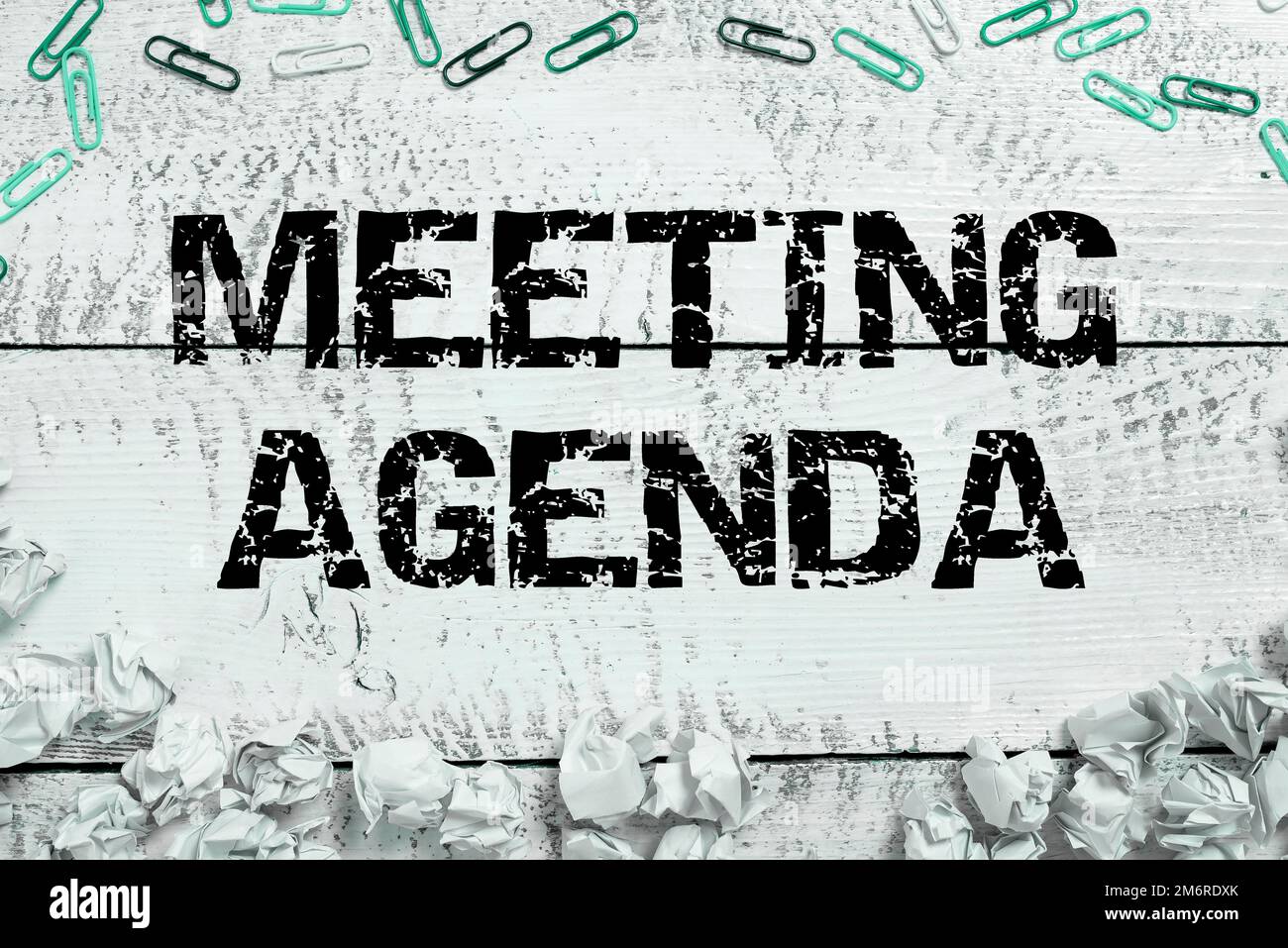 Text caption presenting Meeting Agenda. Business showcase An agenda ...