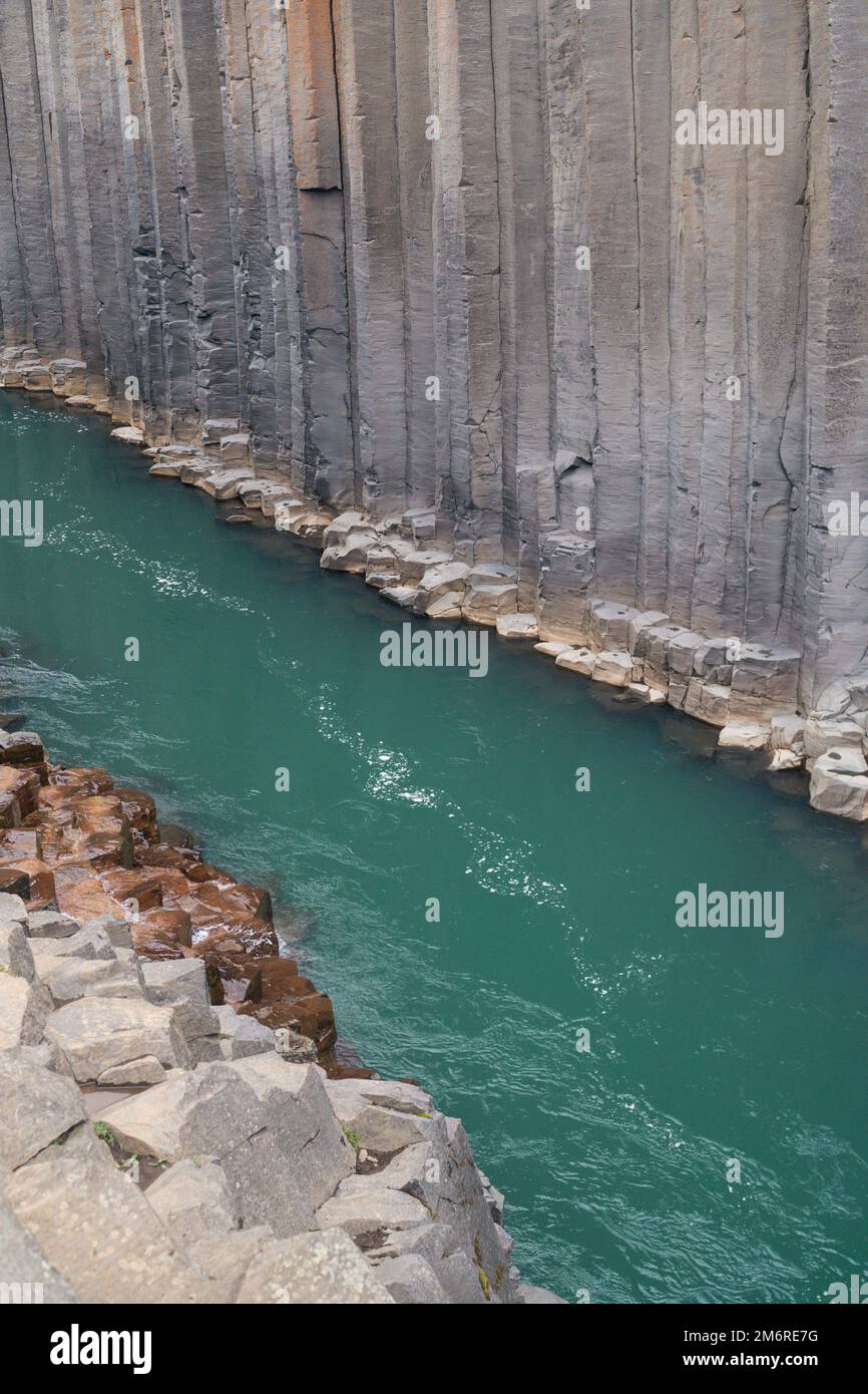 Studlagil canyon columns hi-res stock photography and images - Alamy