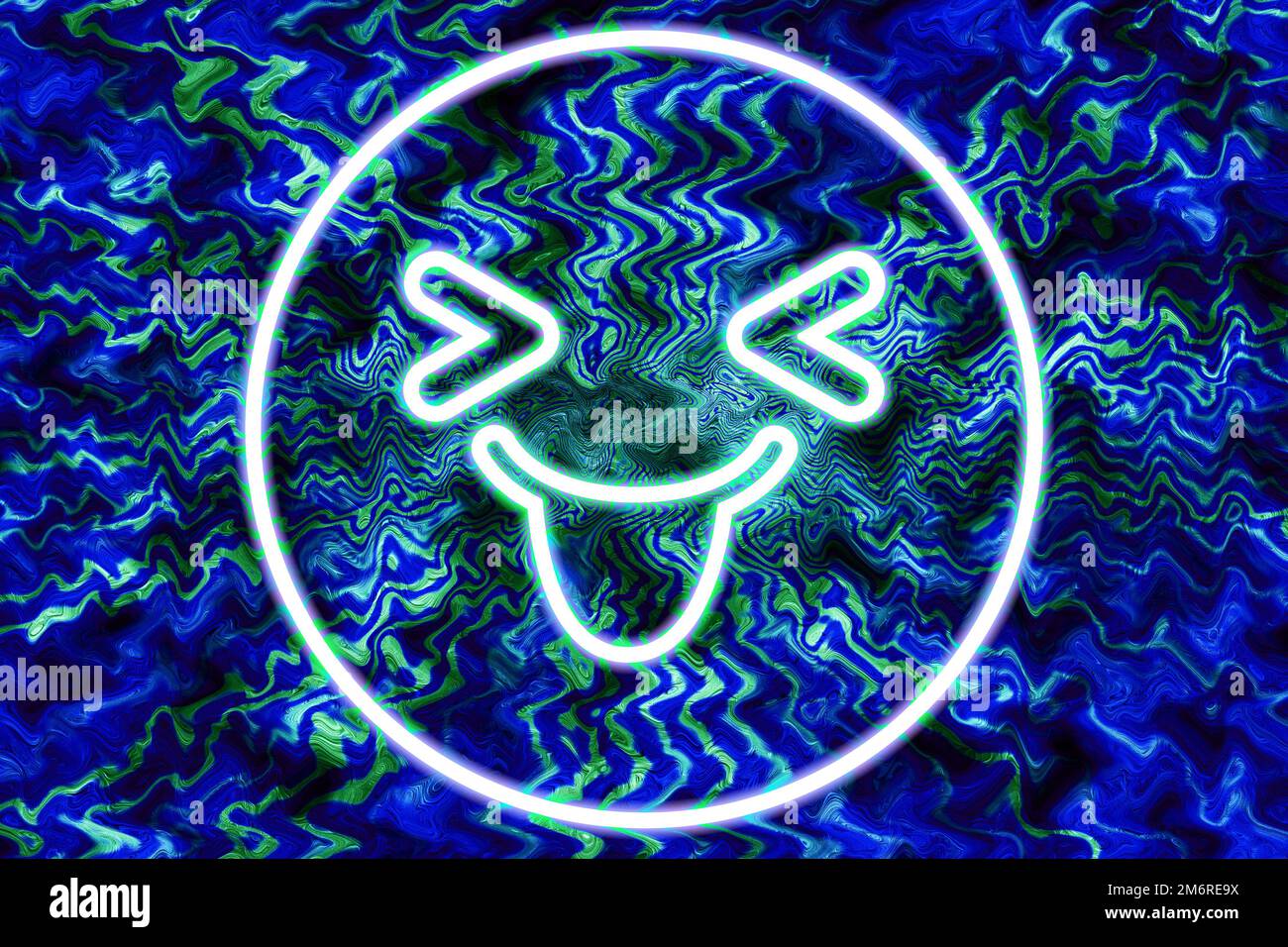 Modern creative abstract background with colored graphic emoticon ...