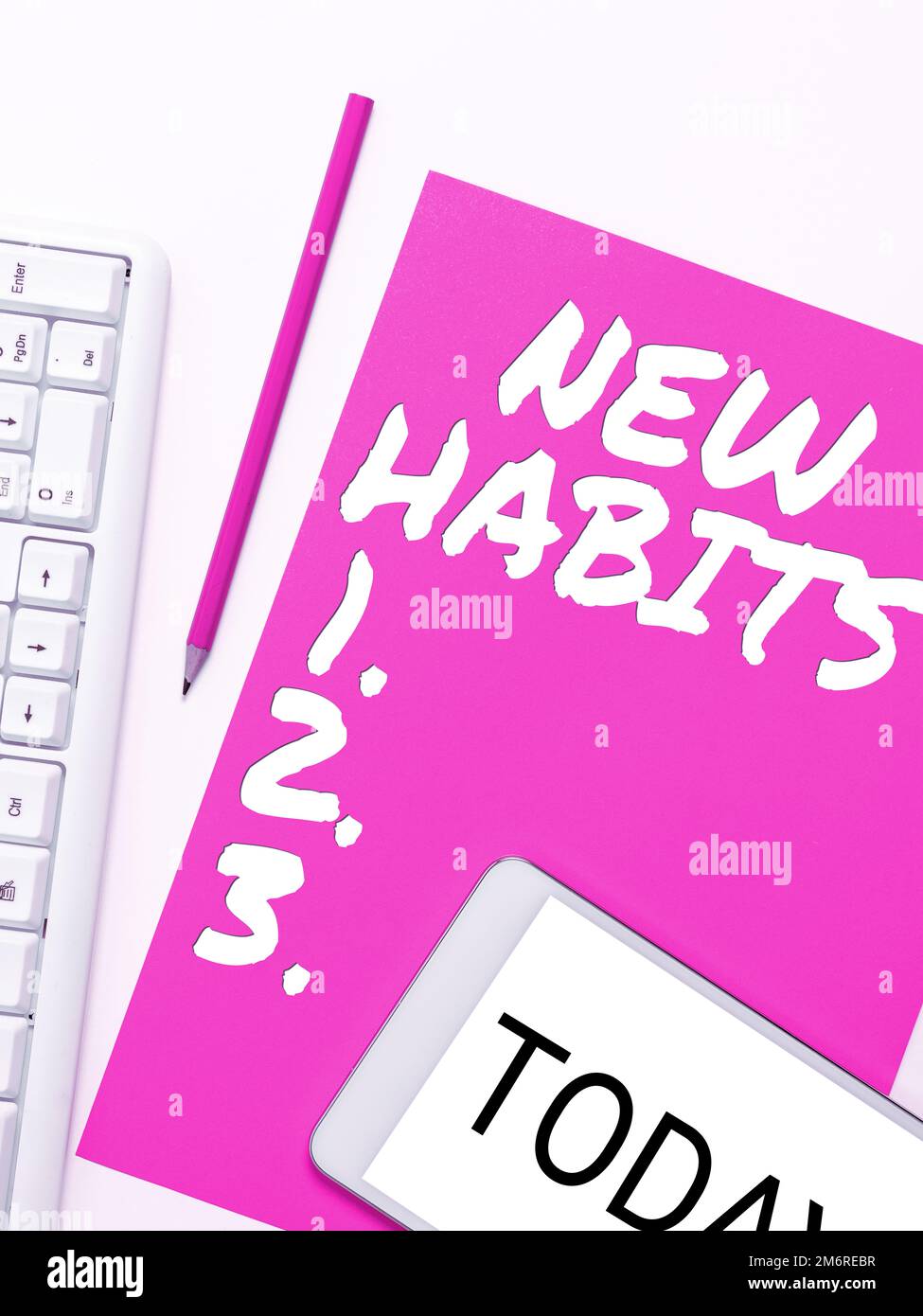 Conceptual display New Habits. Business overview change the routine of ...