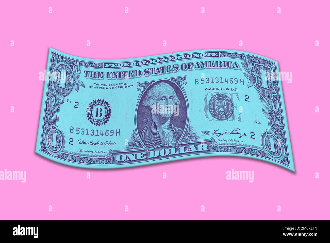 Contemporary artwork background with colored banknote. Digital texture ...