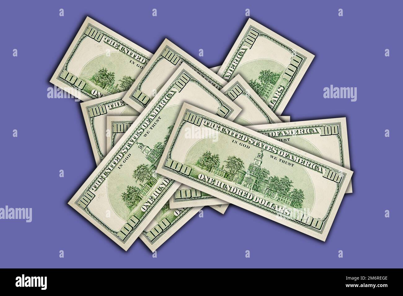 Contemporary artwork background with colored banknote. Digital texture ...
