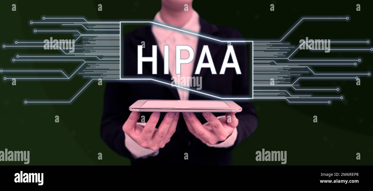 Hand writing sign Hipaa. Word for Acronym stands for Health Insurance ...