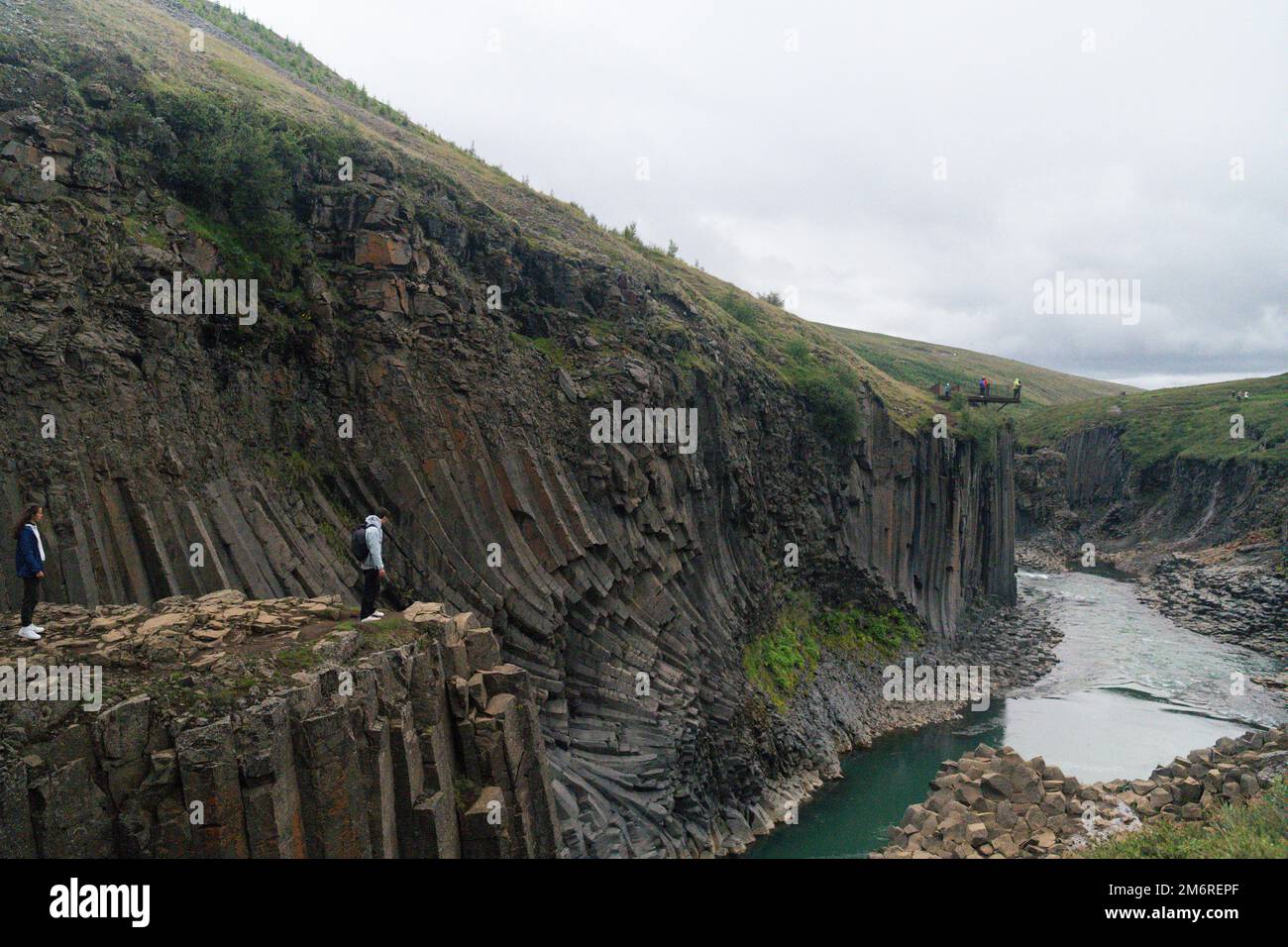 Iceland's Famous Basalt Column Studlagil Canyon Stock Photo - Alamy