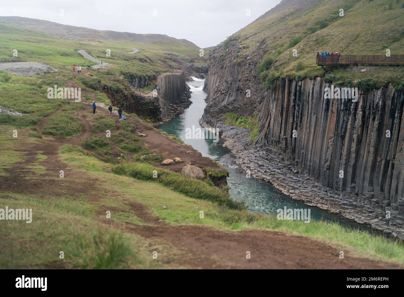 Iceland's Famous Basalt Column Studlagil Canyon Stock Photo - Alamy