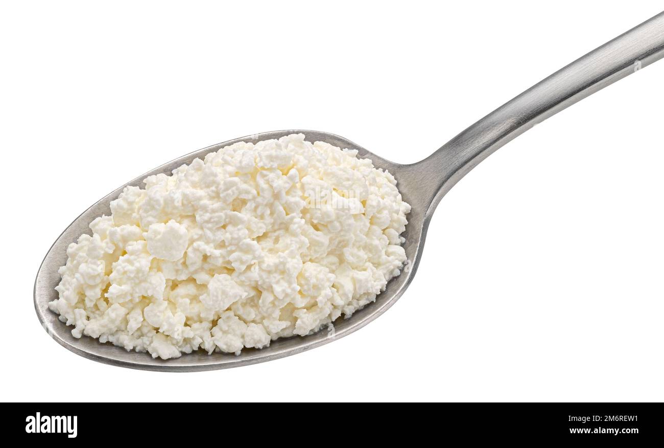 Top view on cottage cheese Cut Out Stock Images & Pictures - Alamy