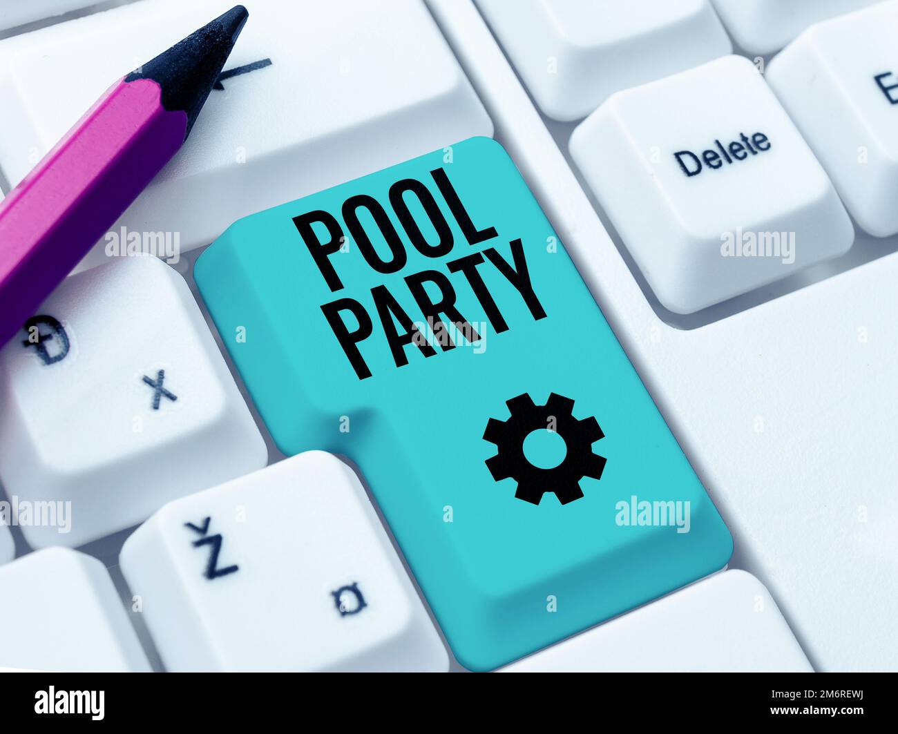 Conceptual display Pool Party. Conceptual photo celebration that ...