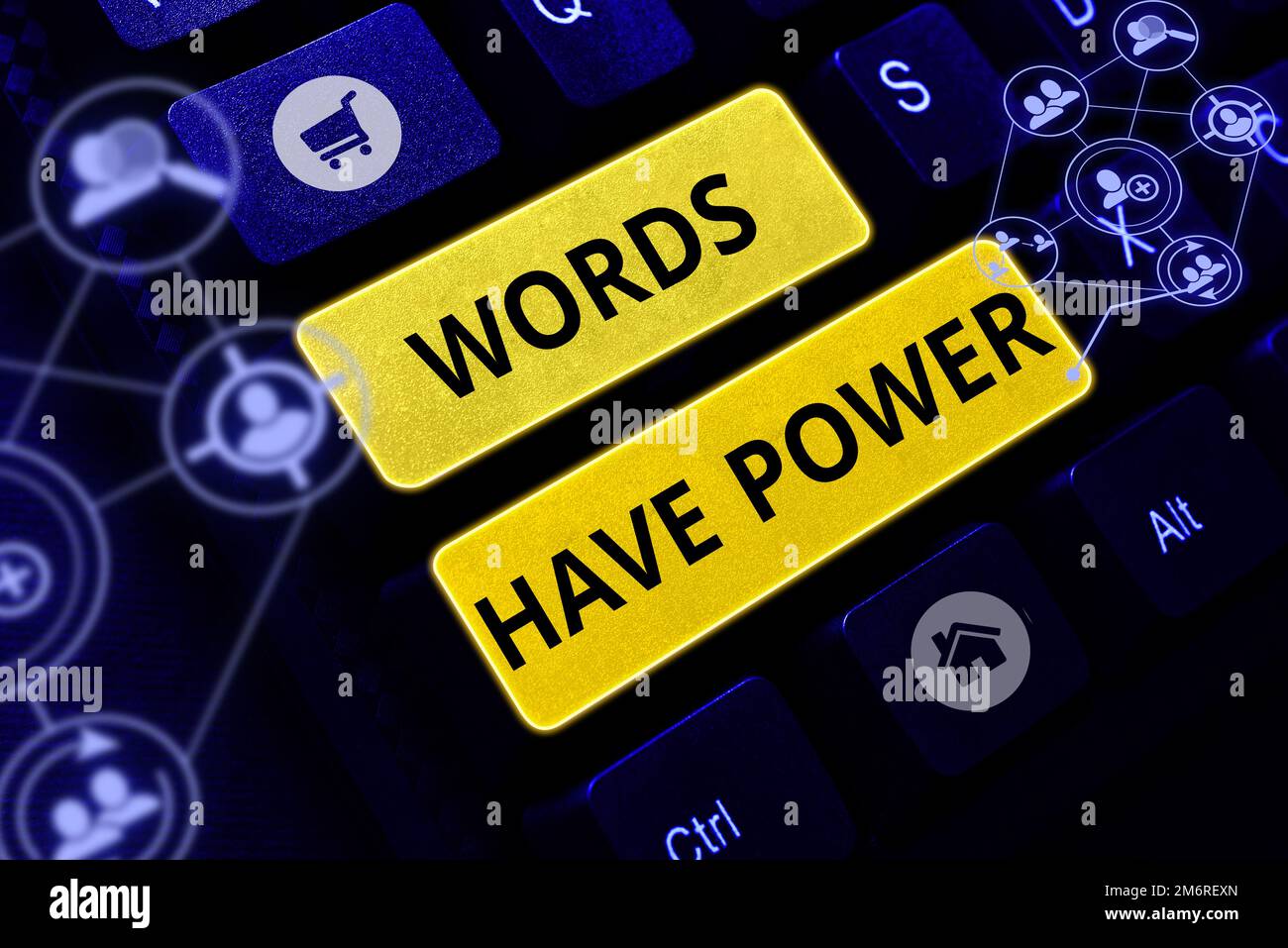 Hand writing sign Words Have Power. Business concept Energy Ability to ...