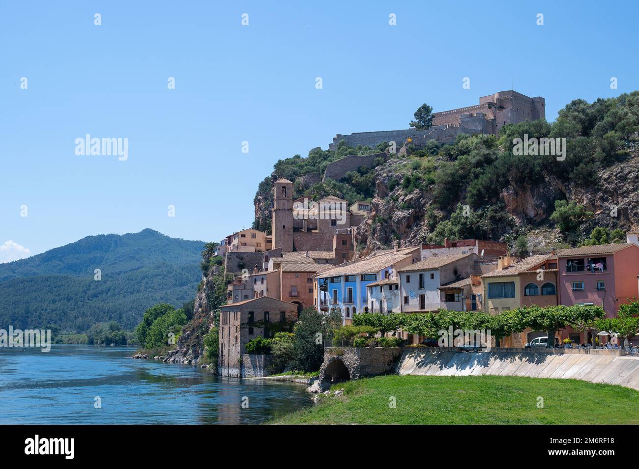 Miravet castle in Ribera Ebre catalonia spain Stock Photo - Alamy