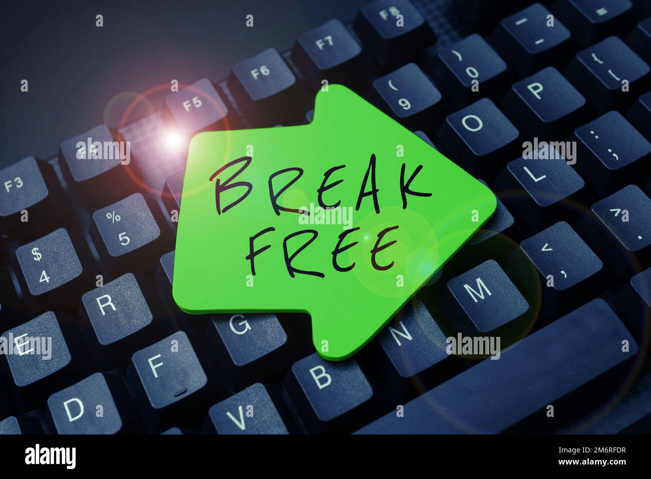 Writing displaying text Break Free. Business idea another way of saying ...