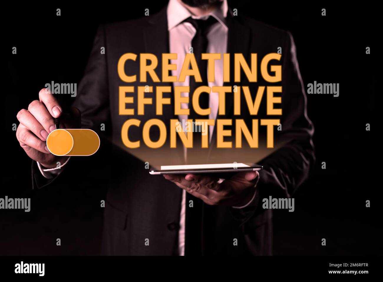 Text showing inspiration Creating Effective Content. Business approach Valuable Information ...