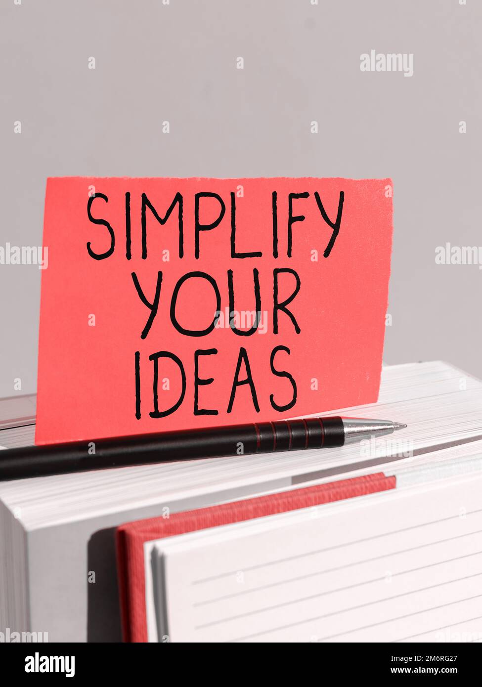 Text caption presenting Simplify Your Ideas. Business overview make ...