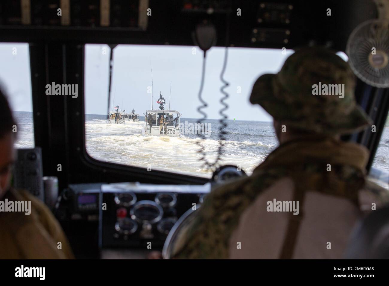 A U.S. Navy sailor with Maritime Expeditionary Security Squadron 4 ...