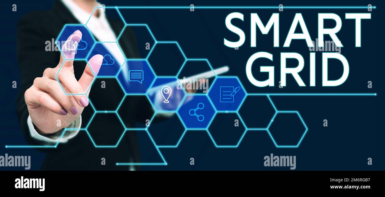 Inspiration showing sign Smart Grid. Business showcase includes of ...
