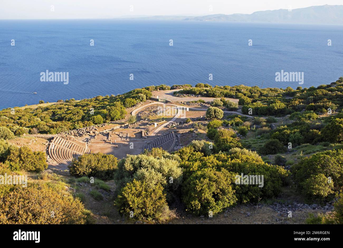 Lower city and necropolis, theatre, Assos near Behramkale North Aegean ...