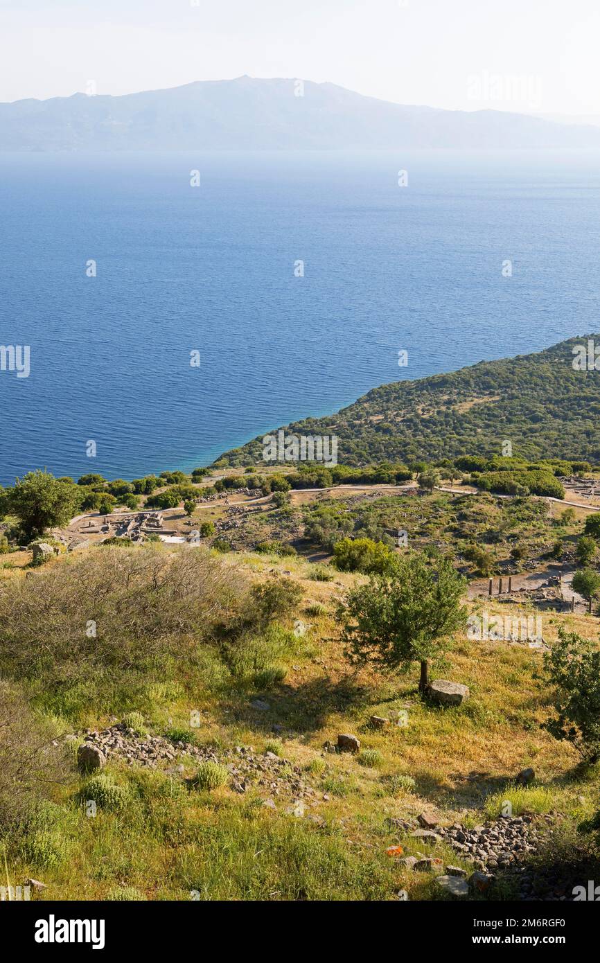 Assos, behind the Aegean Sea, Canakkale Province, Marmara Region ...
