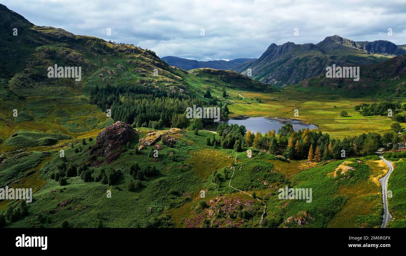 Amazing landscape of the Lake District National Park - Wrynose pass ...