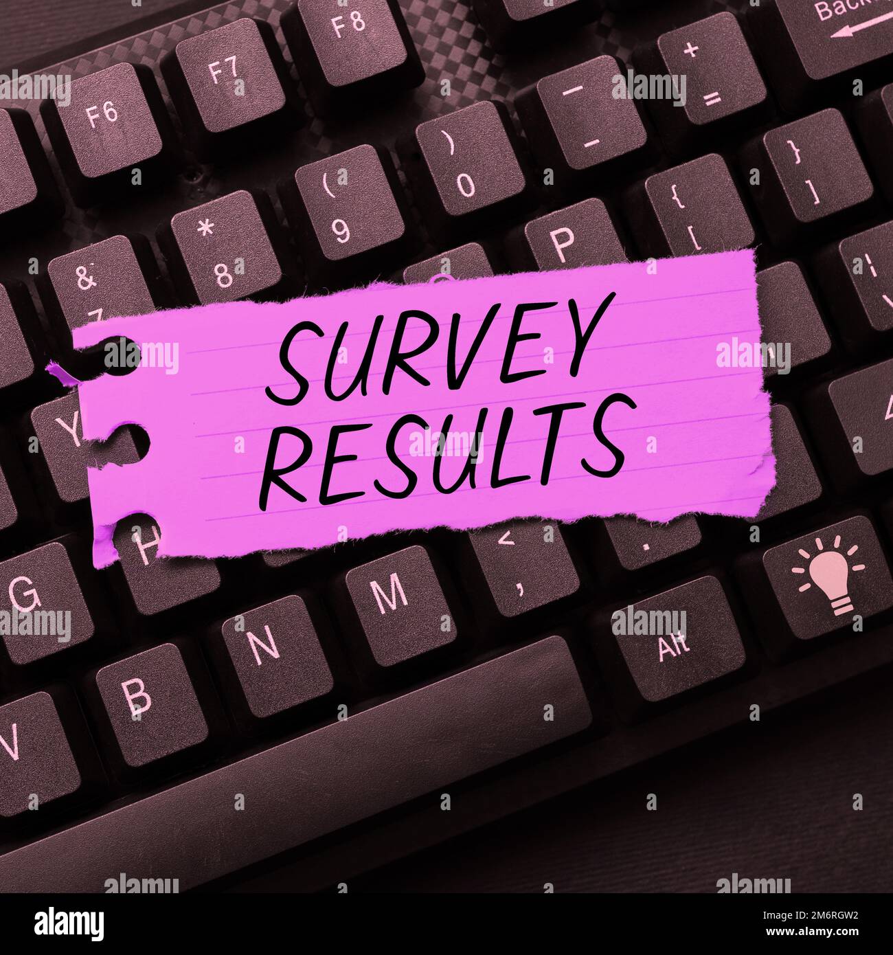 Conceptual display Survey Results. Word Written on result of activity ...