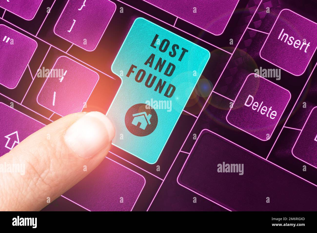 Text caption presenting Lost And Found. Business showcase Place where you can find forgotten ...