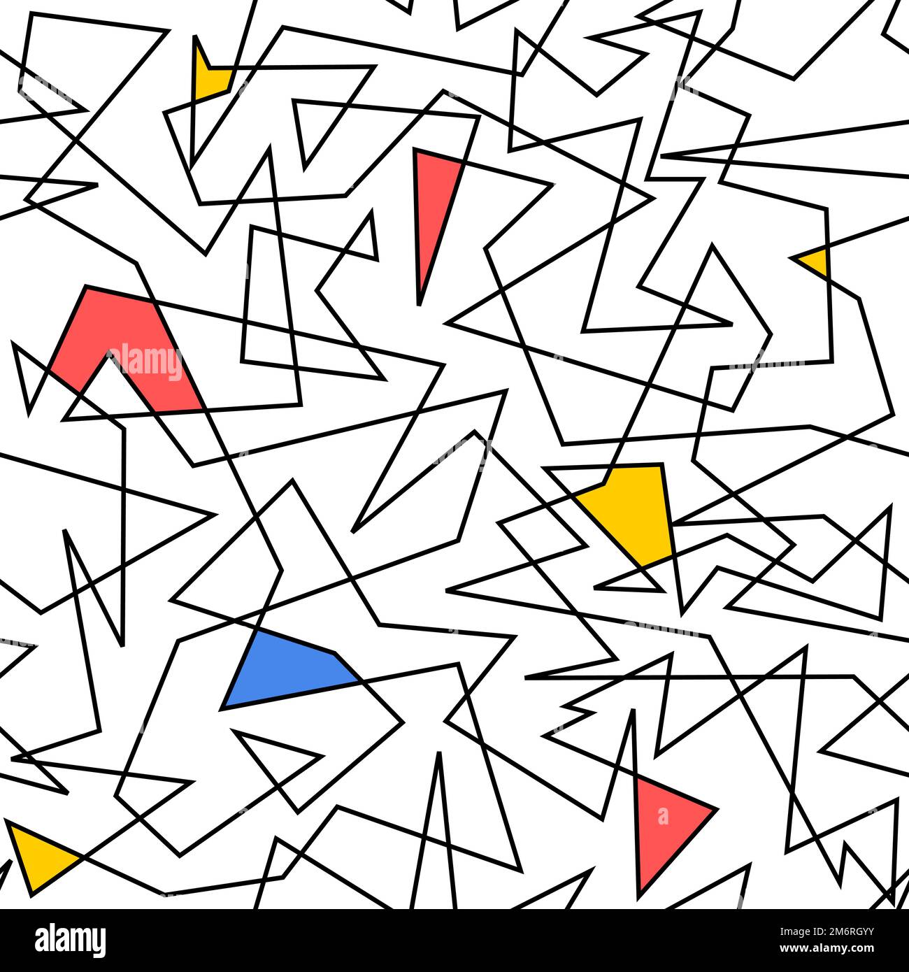 Trendy fashion pattern. Mondrian style artwork tileable pattern ...