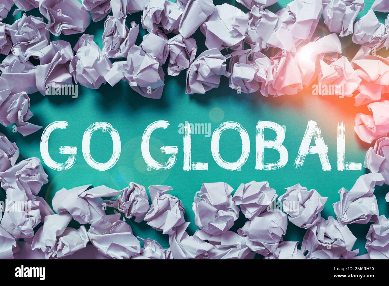 Writing displaying text Go Global. Business concept relating to or ...