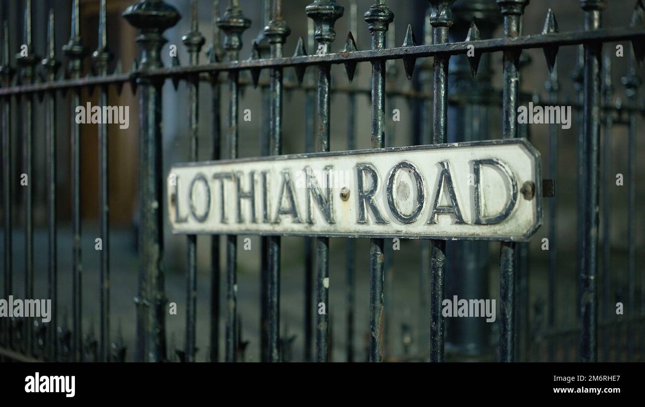Lothian Road street sign in Edinburgh Stock Photo - Alamy