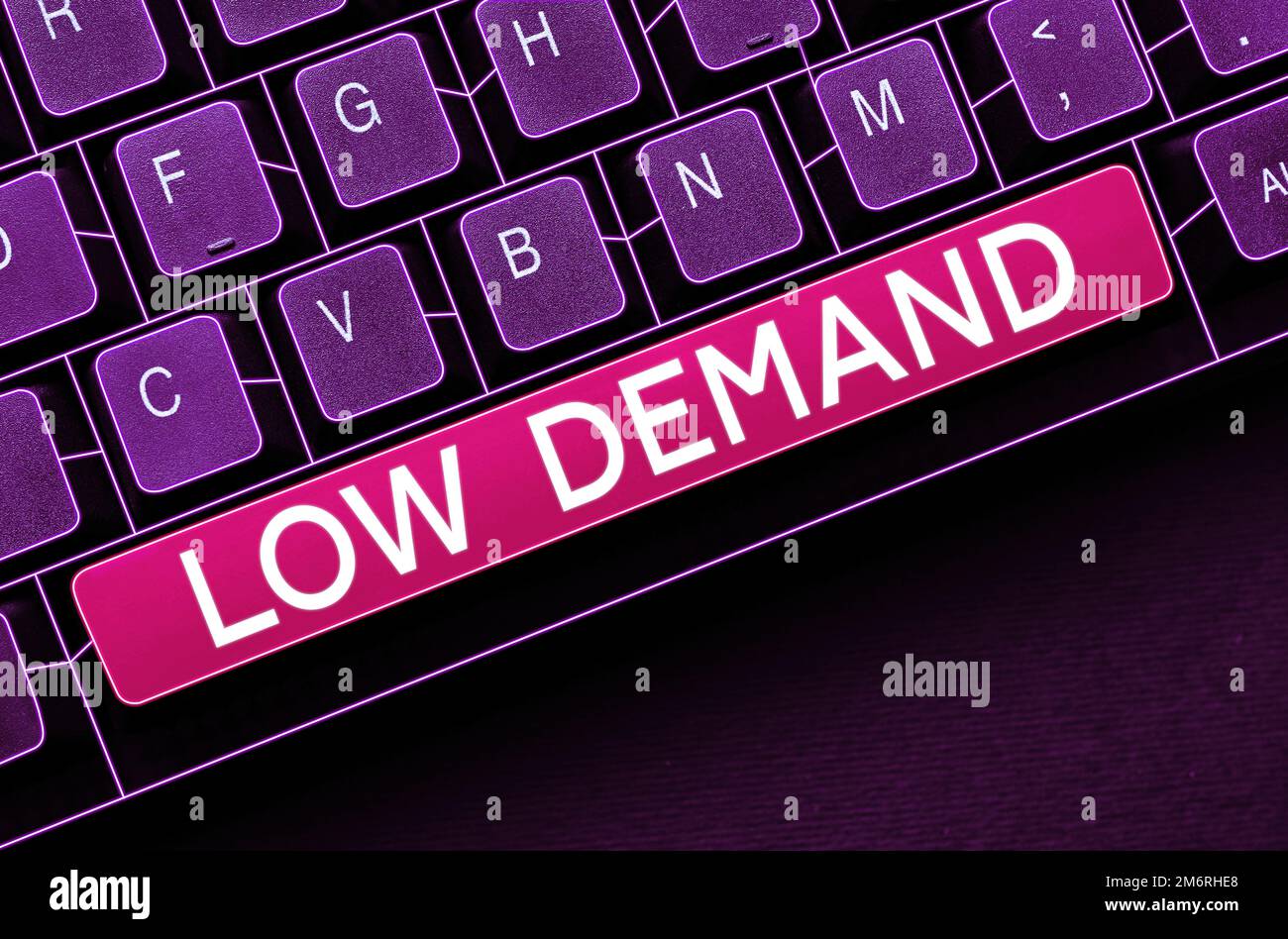 Sign displaying Low Demand. Business concept less consumer's desire to ...
