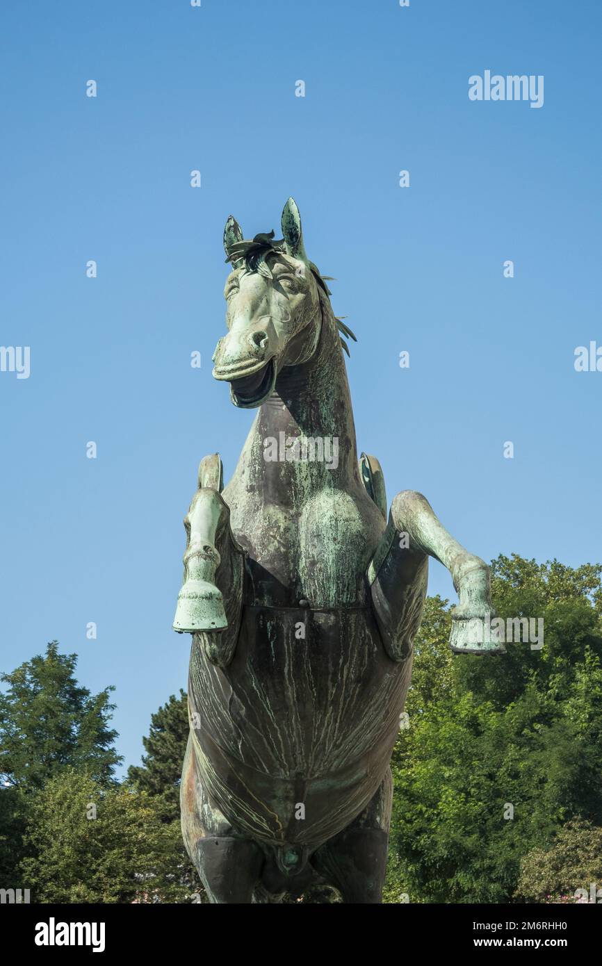 Horse Statue in a garden in Salzburg in Austria Stock Photo - Alamy