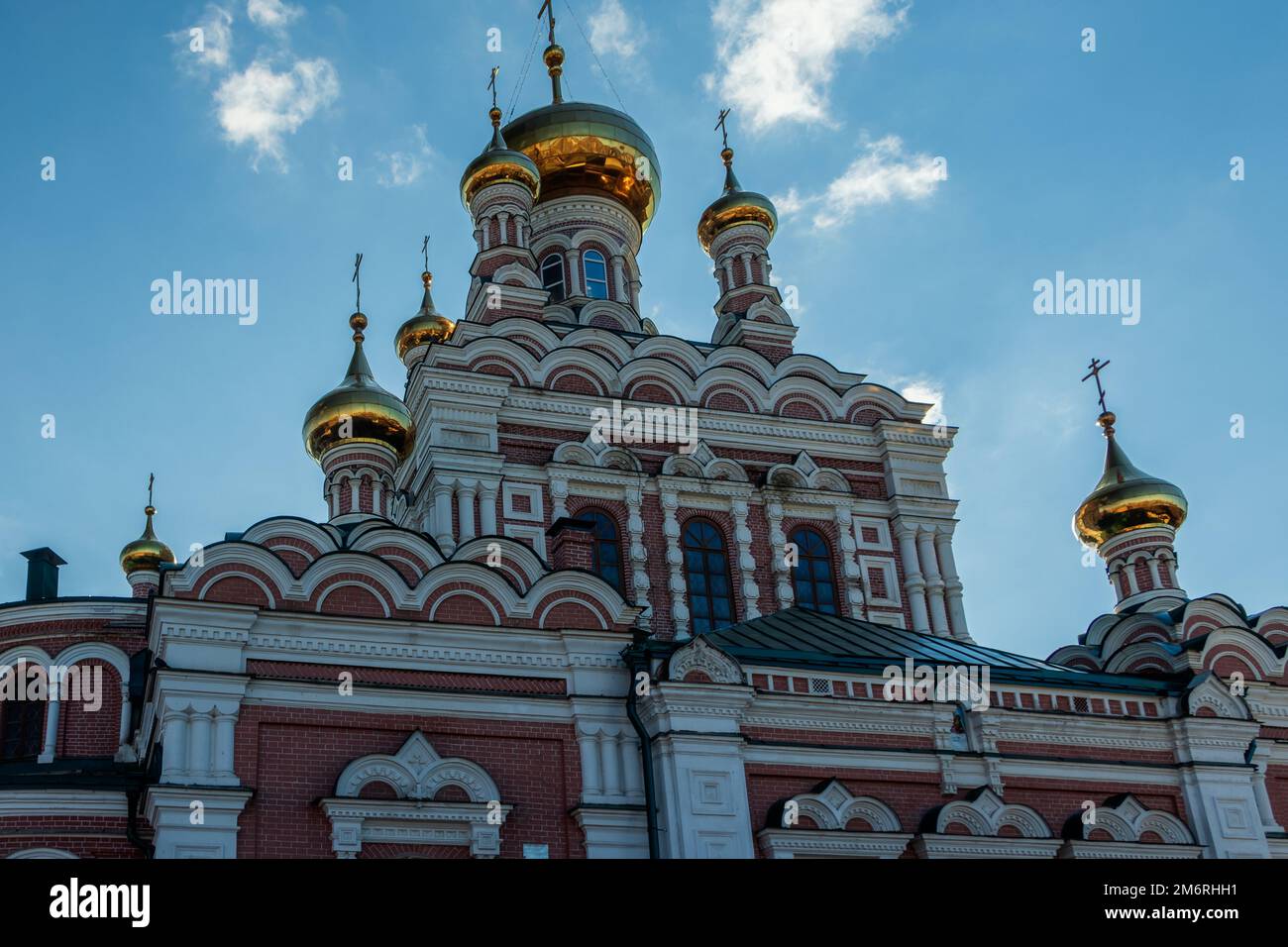 St. Nicholas Temple in Kungur against the background of the sky. Photo ...